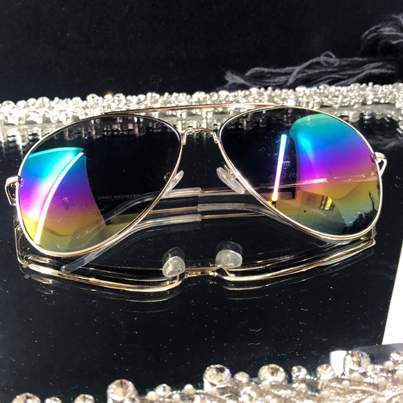 Jenna Jameson | Accessories | Gorgeous Rainbow Lenses On Gold Frame ...